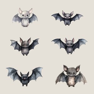Bat Clipart, Watercolor Bats, Halloween, Fall Decor, Cute Bat, Spooky ...