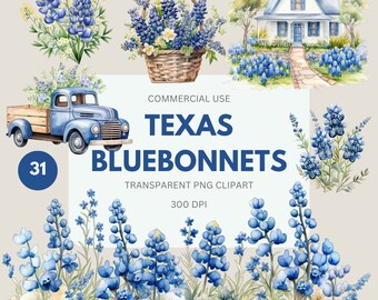 Enchanting Texas Bluebonnets Watercolor Floral Sublimation Seamless ...