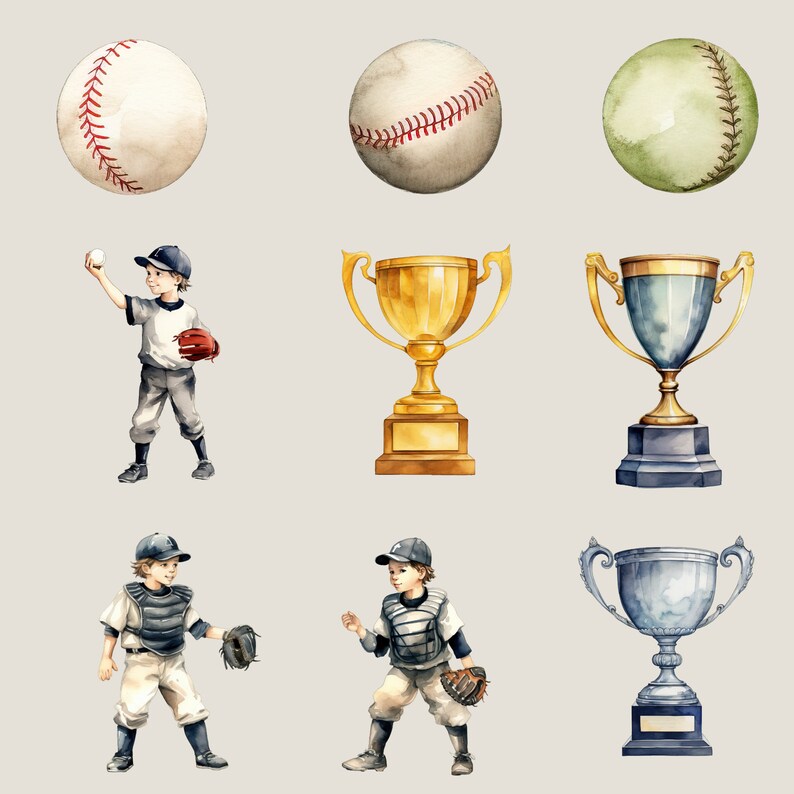 Baseball Clipart Pack, Baseball Bat PNG, Sports, Boy Clipart, Sports ...