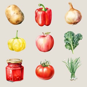 Farmers Market Clipart Pack, Fresh Produce, Market Illustration, Fruit ...