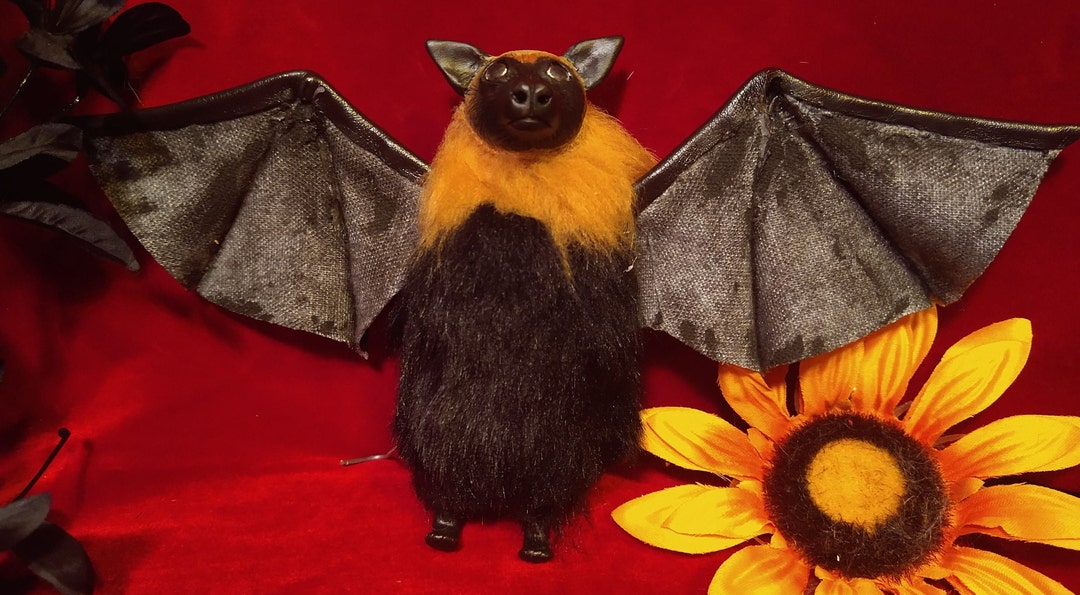 Fruit Bat Art Doll, Little Bat, Posable Animal - Etsy