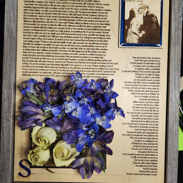 Wedding Vows Shadow Box - Etsy
