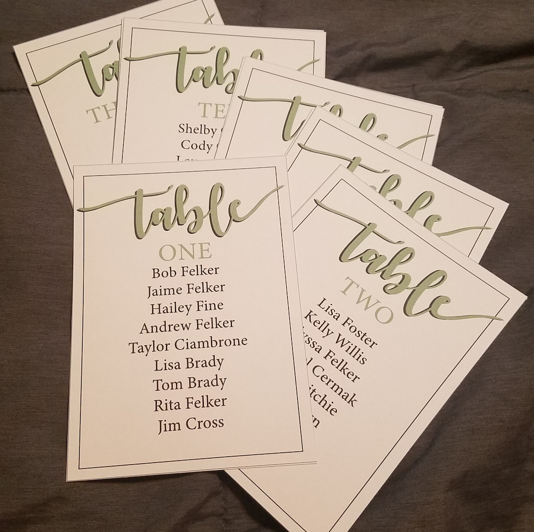 Custom Table Labels for Wedding or Events - Etsy