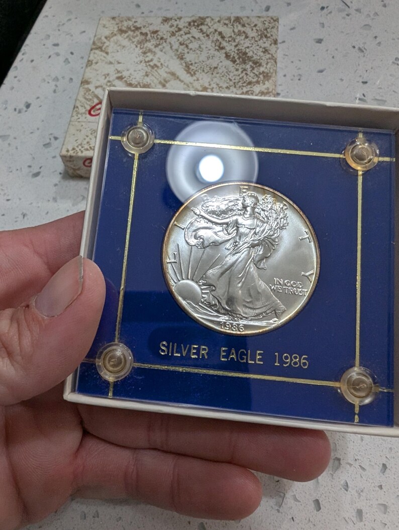 1986 BU US Silver Eagle - Etsy