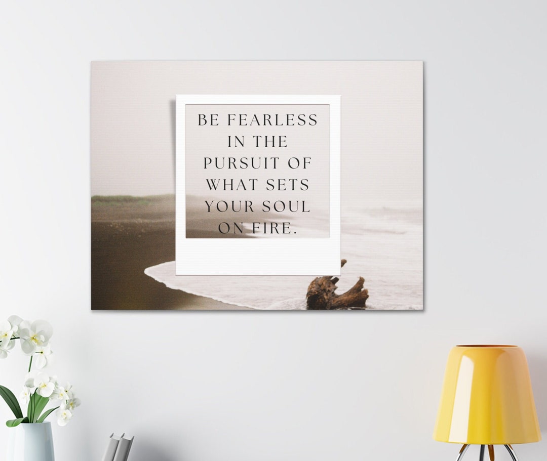 Fearless Decor Inspirational Decor Entrepreneur Motivation - Etsy