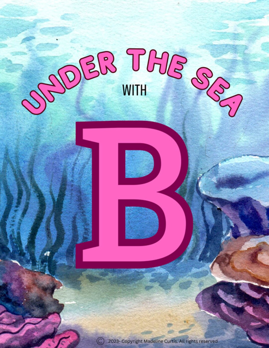 Under the Sea With B Alphabet Worksheet - Etsy