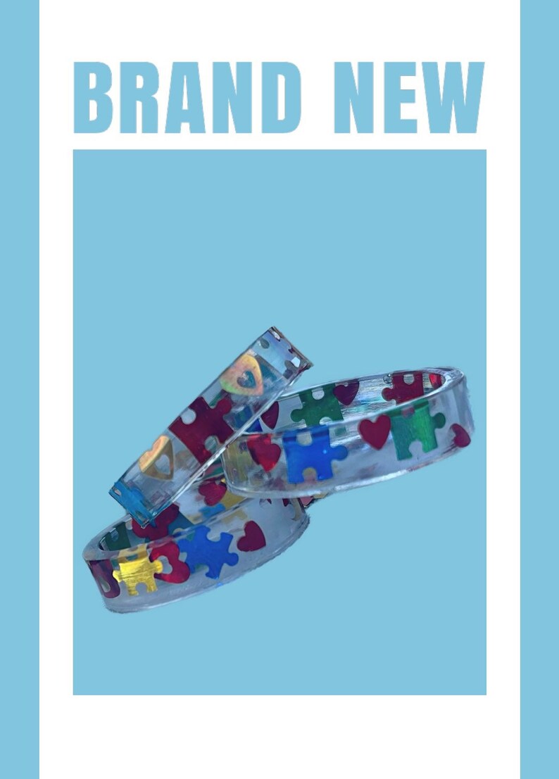 Primary Color Autism Awareness Puzzle Pieces Resin Ring/autism ...