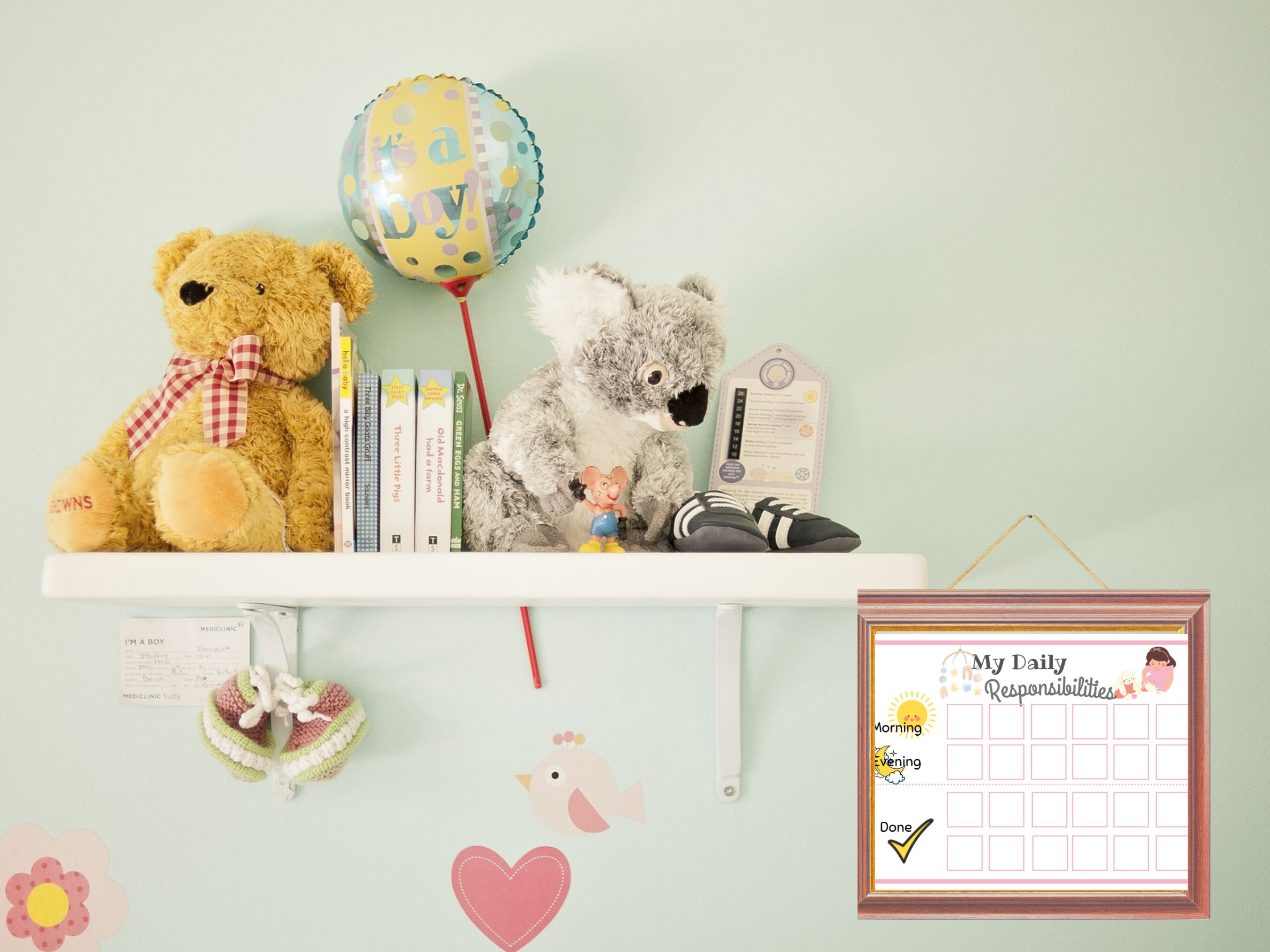 Cute Chore Chart Daily Responsibilities With Icons Printable - Etsy