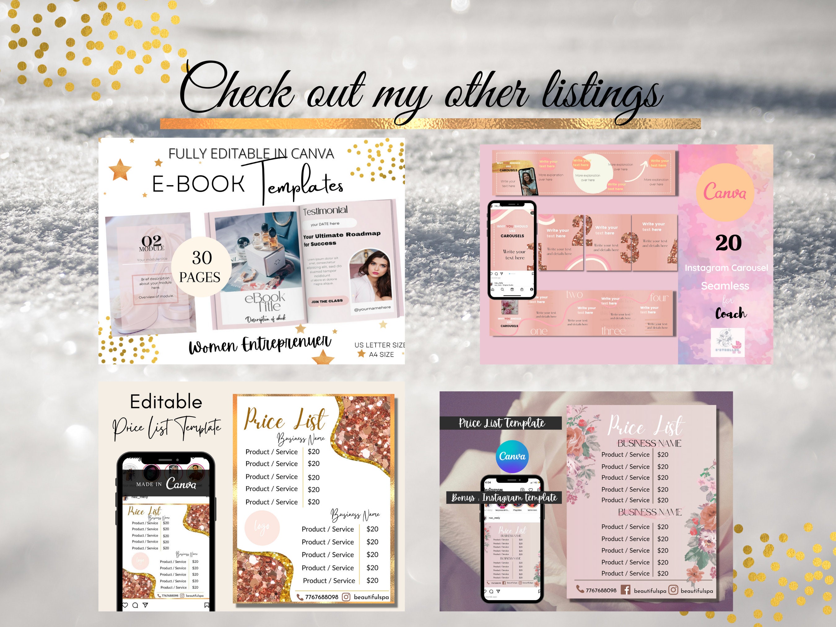 Editable Trifold Brochure Template Printable Price List Template ...