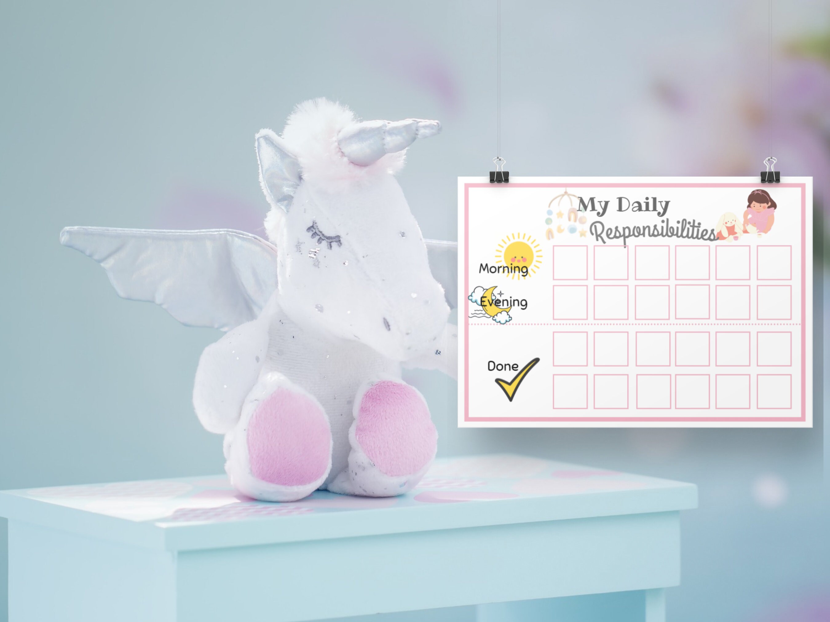 Cute Chore Chart Daily Responsibilities With Icons Printable - Etsy