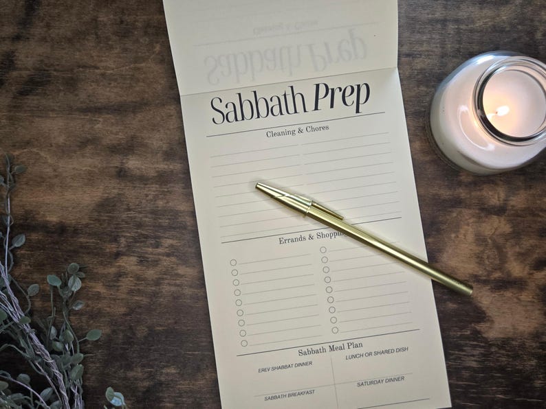 Sabbath Prep Day Notepad Organize Prep Day Sabbath Organization Sabbath ...