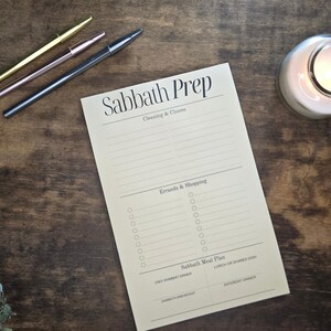 Sabbath Prep Day Notepad Organize Prep Day Sabbath Organization Sabbath ...