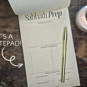 Sabbath Prep Day Notepad Organize Prep Day Sabbath Organization Sabbath ...