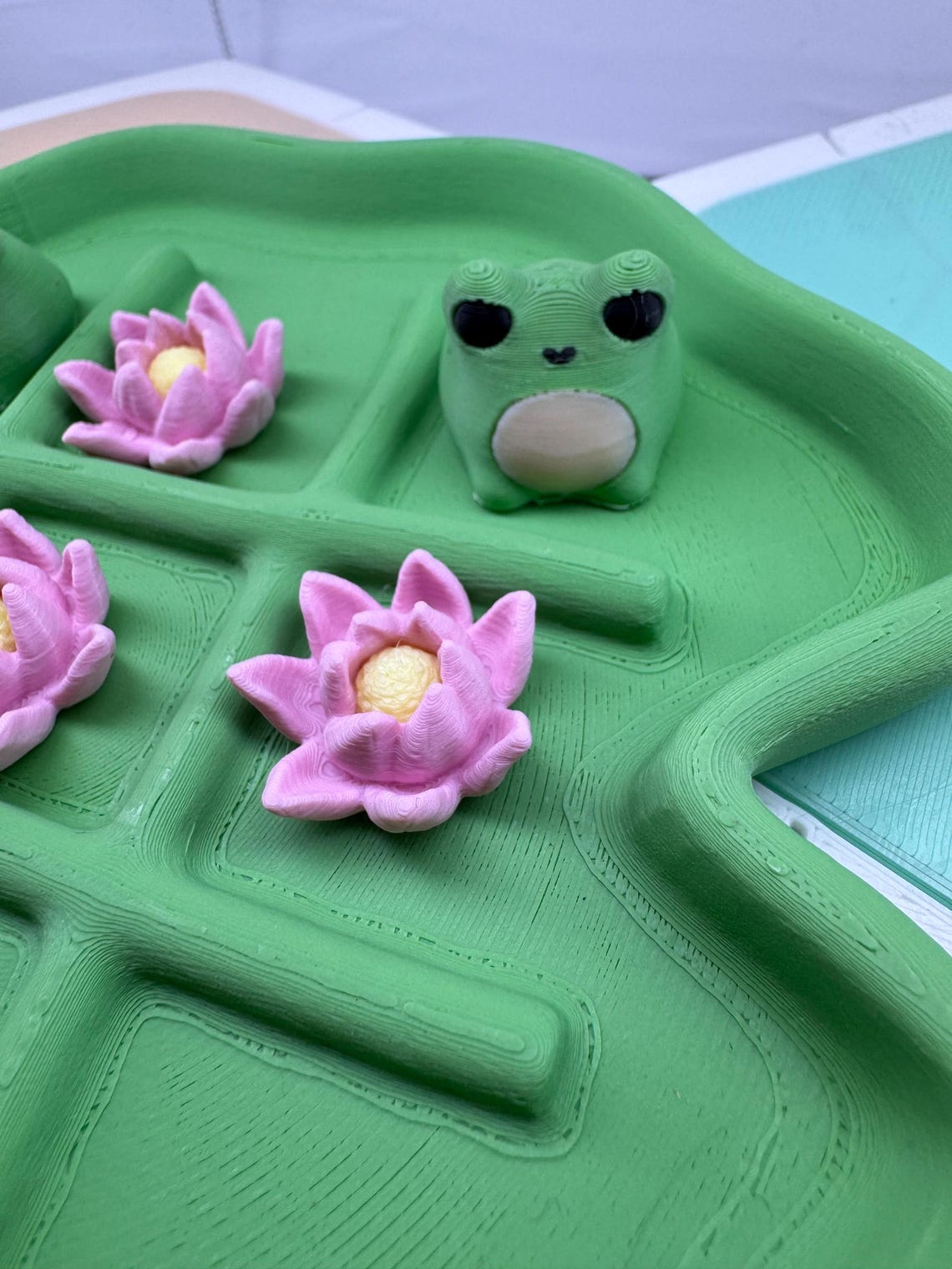 Tic Tac Toad - Frog Tic Tac Toe Game | 3D Printed Lily Pad Board Game ...