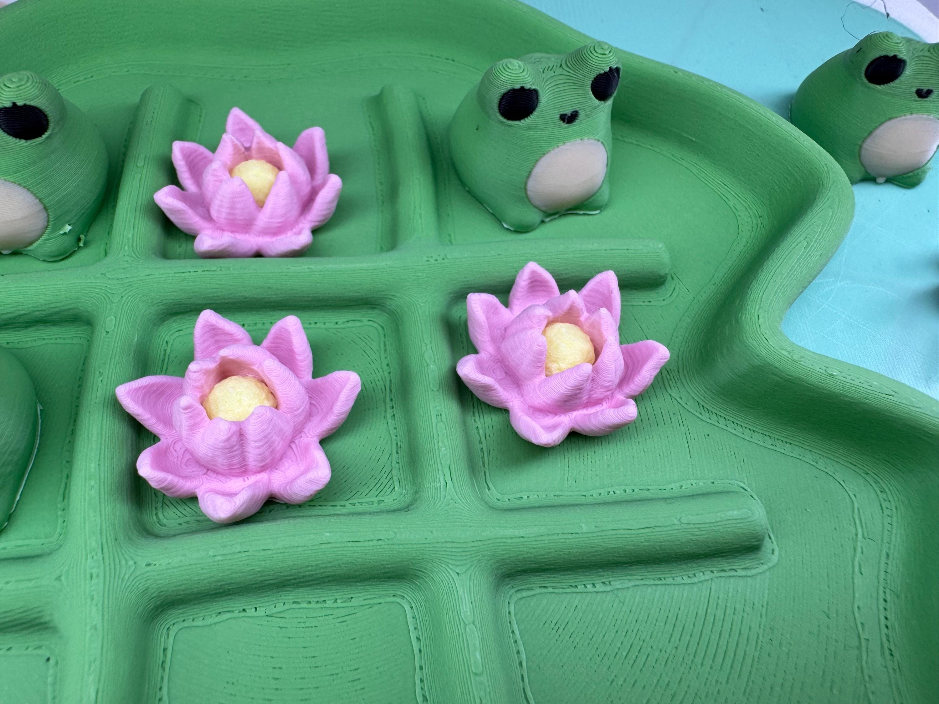 Tic Tac Toad - Frog Tic Tac Toe Game | 3D Printed Lily Pad Board Game ...