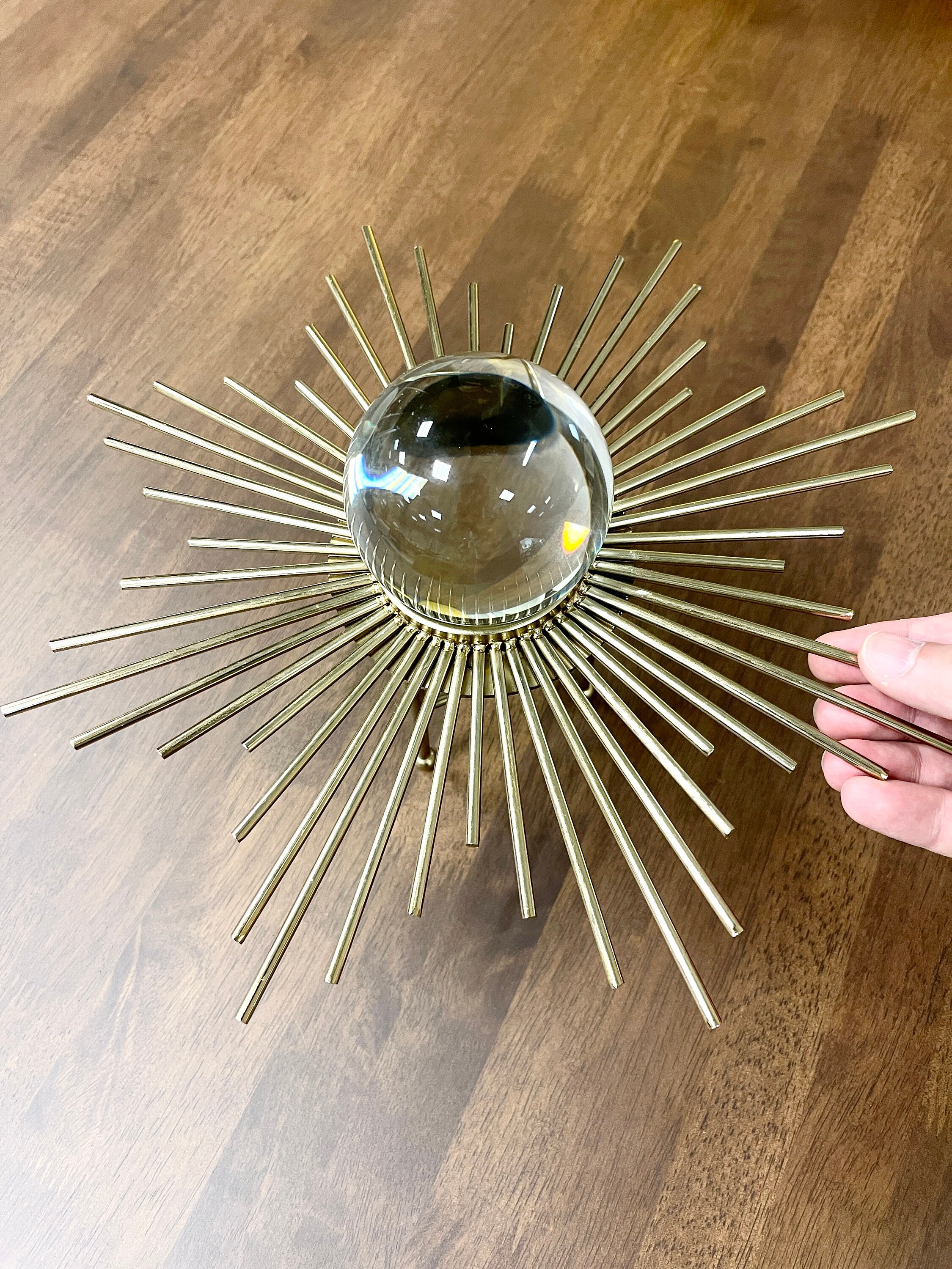 Gold Crystal Ball Gift Ornament Steel Modern Home Creative Study Office ...