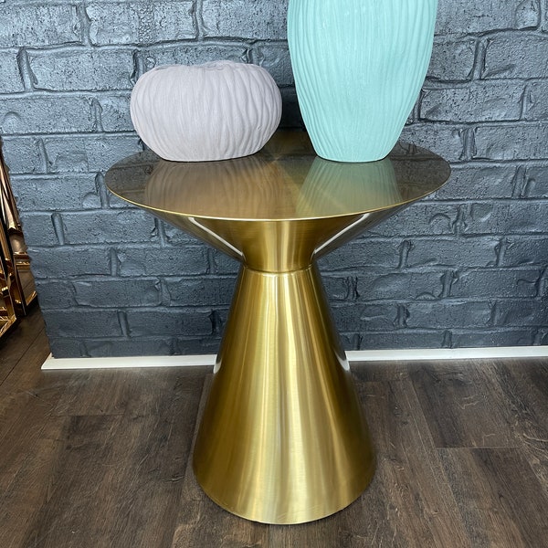 Gold Side Table - Etsy