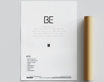 Bts Be Album Poster - Etsy
