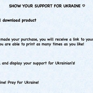 Support for Ukraine PDF and PNG Digital Download Image - Etsy