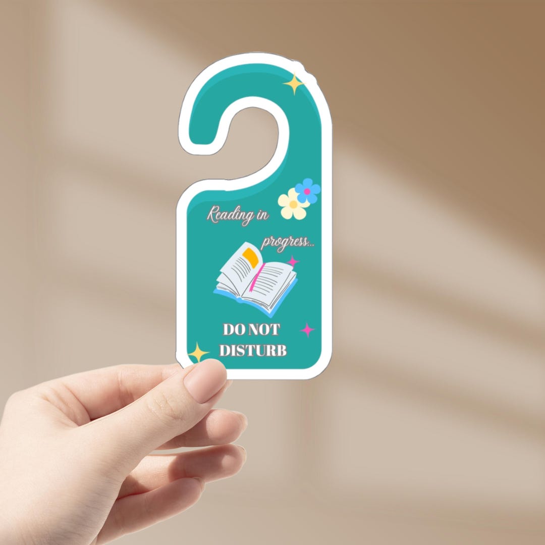 Do Not Disturb Reading Sticker, Book Lover Decal, Bookish Sticker ...