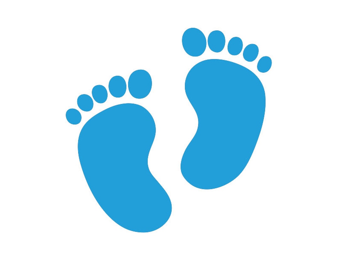 Baby Footprints Blue SVG PNG JPG - Digital Download - Etsy