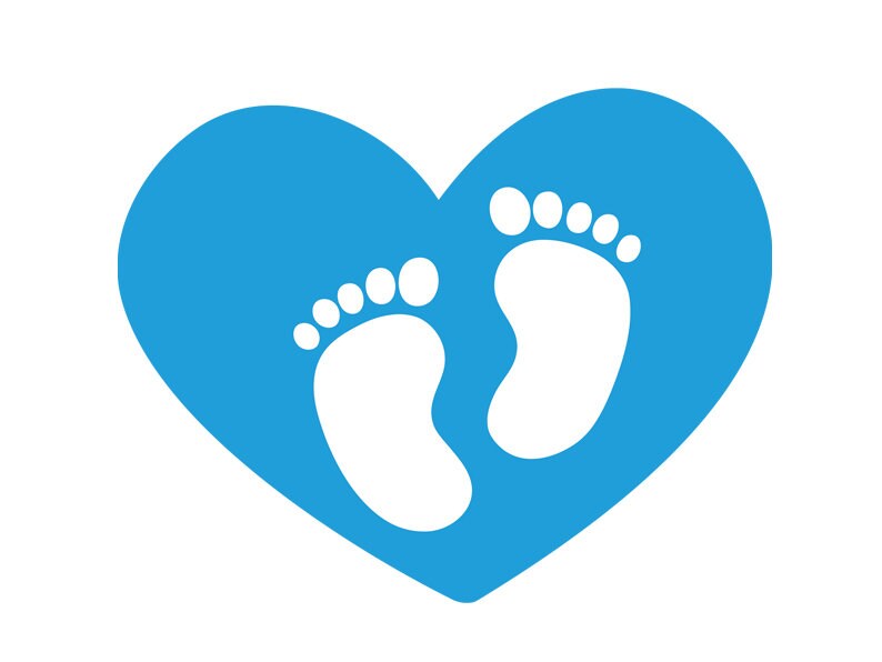 Heart With Baby Footprints SVG PNG JPG - Digital Download - Etsy