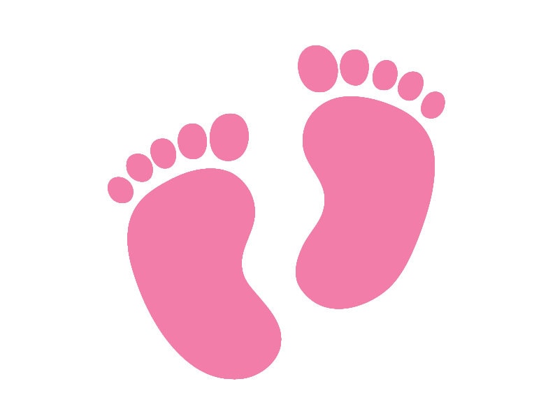 Baby Footprints Pink SVG PNG JPG - Digital Download - Etsy