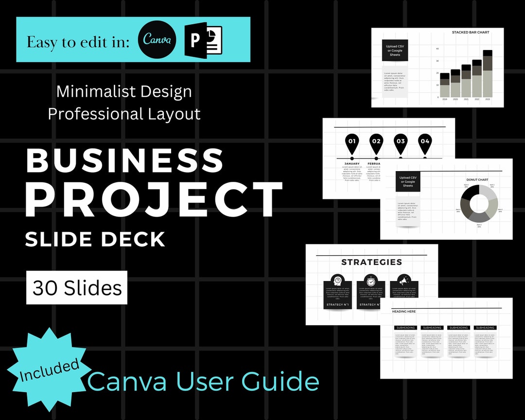 Business Project Presentation Template, Minimal, Professional ...