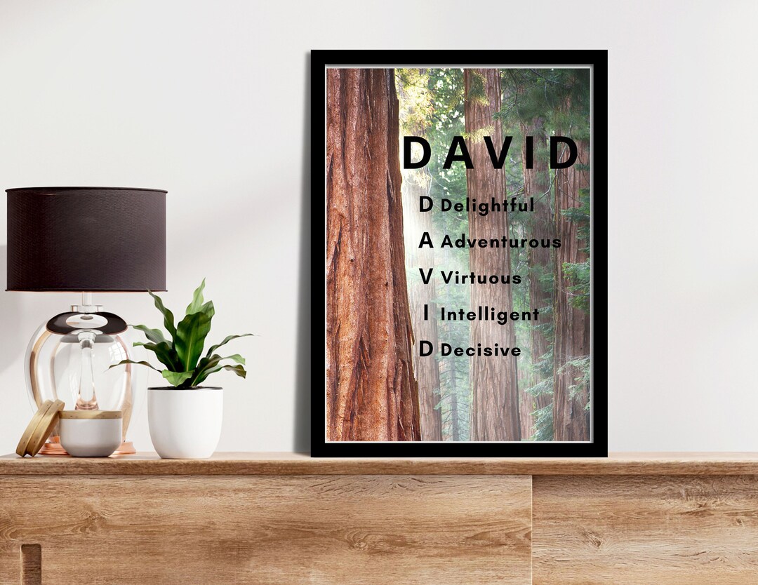 Redwoods Acrostic Personalized Name, Printable, Digital Download ...