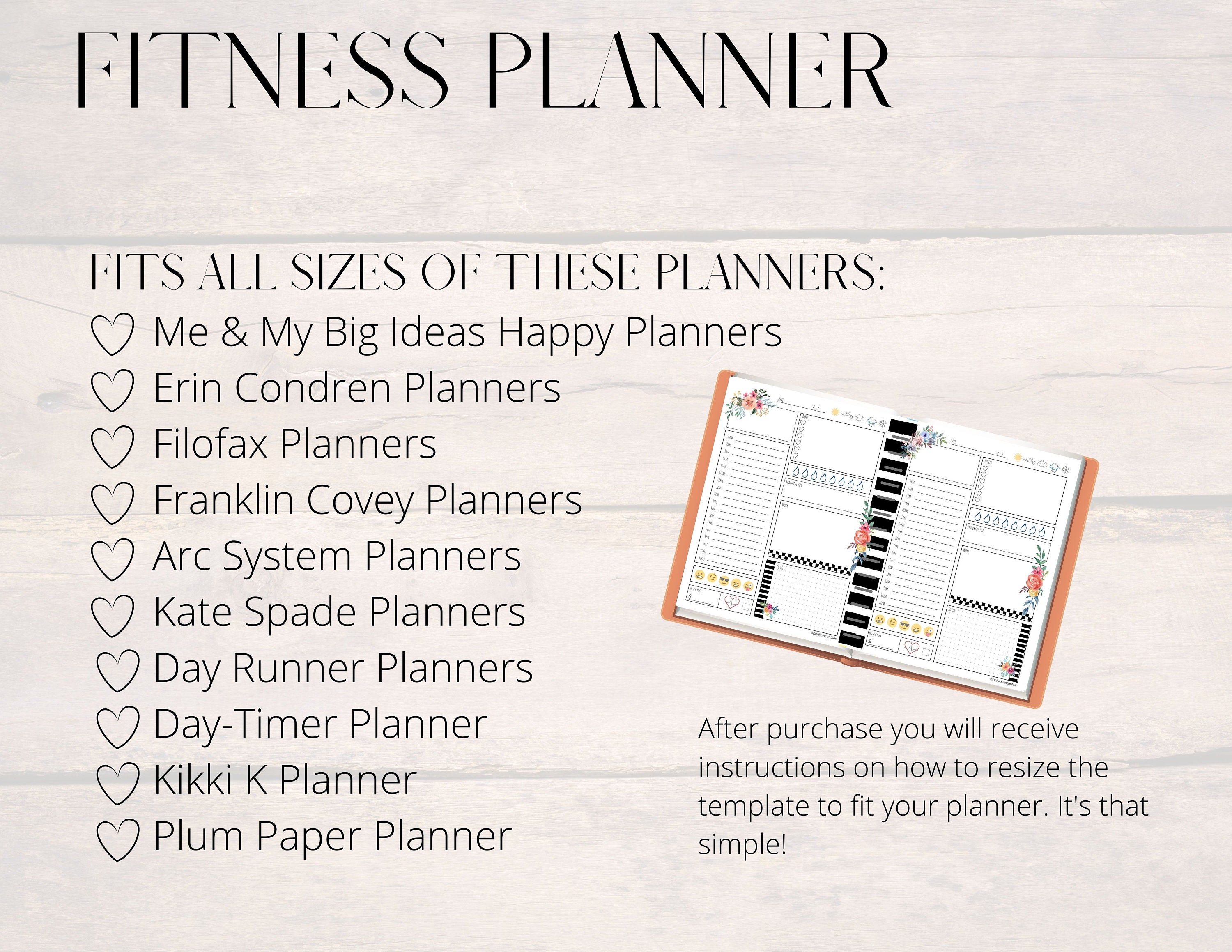 WC Fitness Planner, DIGITAL DOWNLOAD Happy Planner, Erin Condren, Day ...
