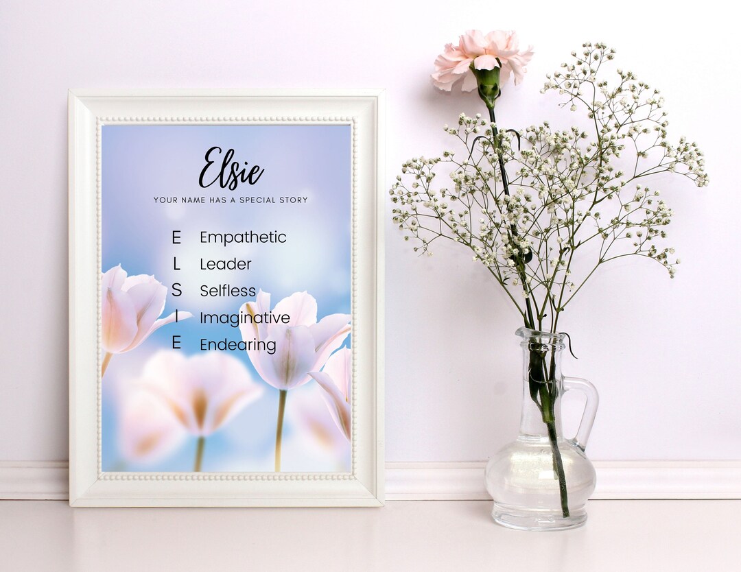 Tulips Acrostic Personalized Name, Printable, Digital Download ...
