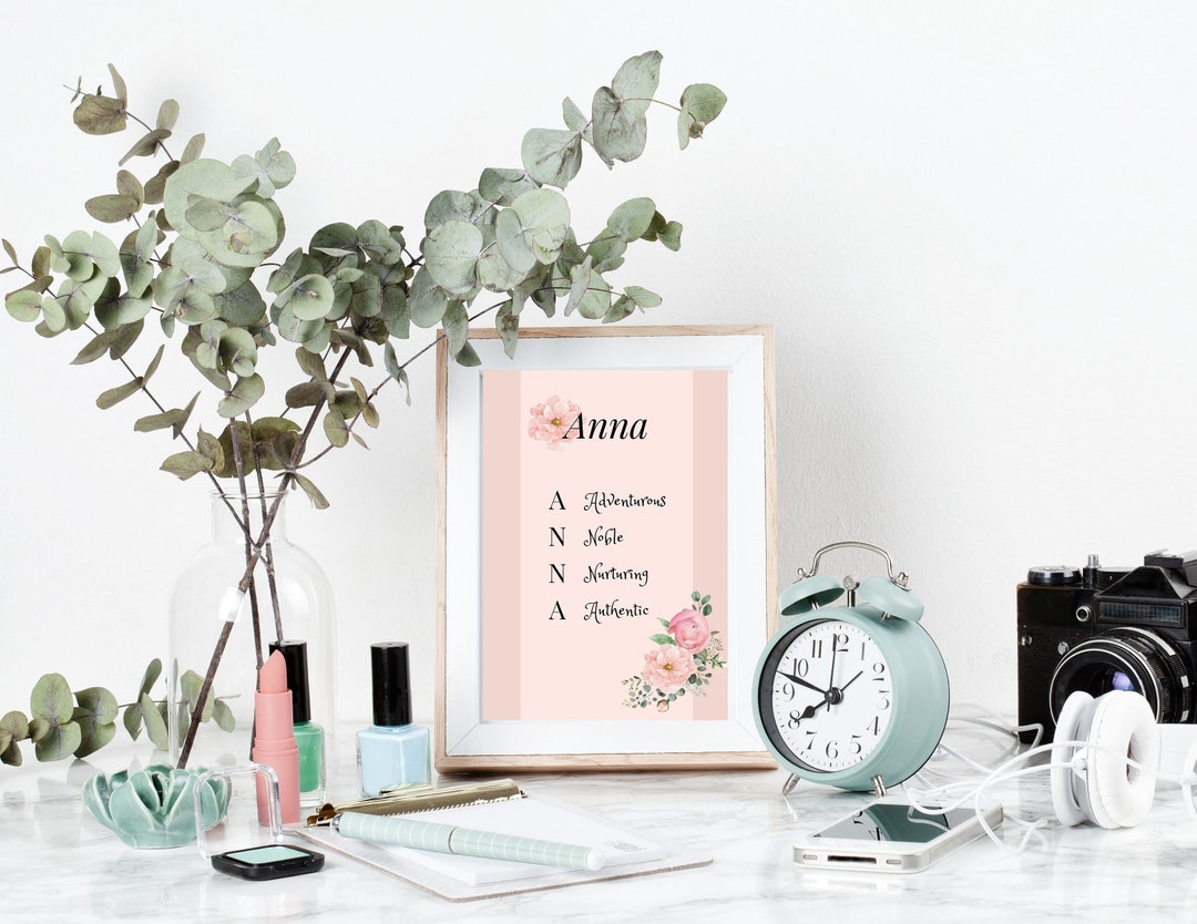 Pink Acrostic Personalized Name, Printable, Digital Download ...