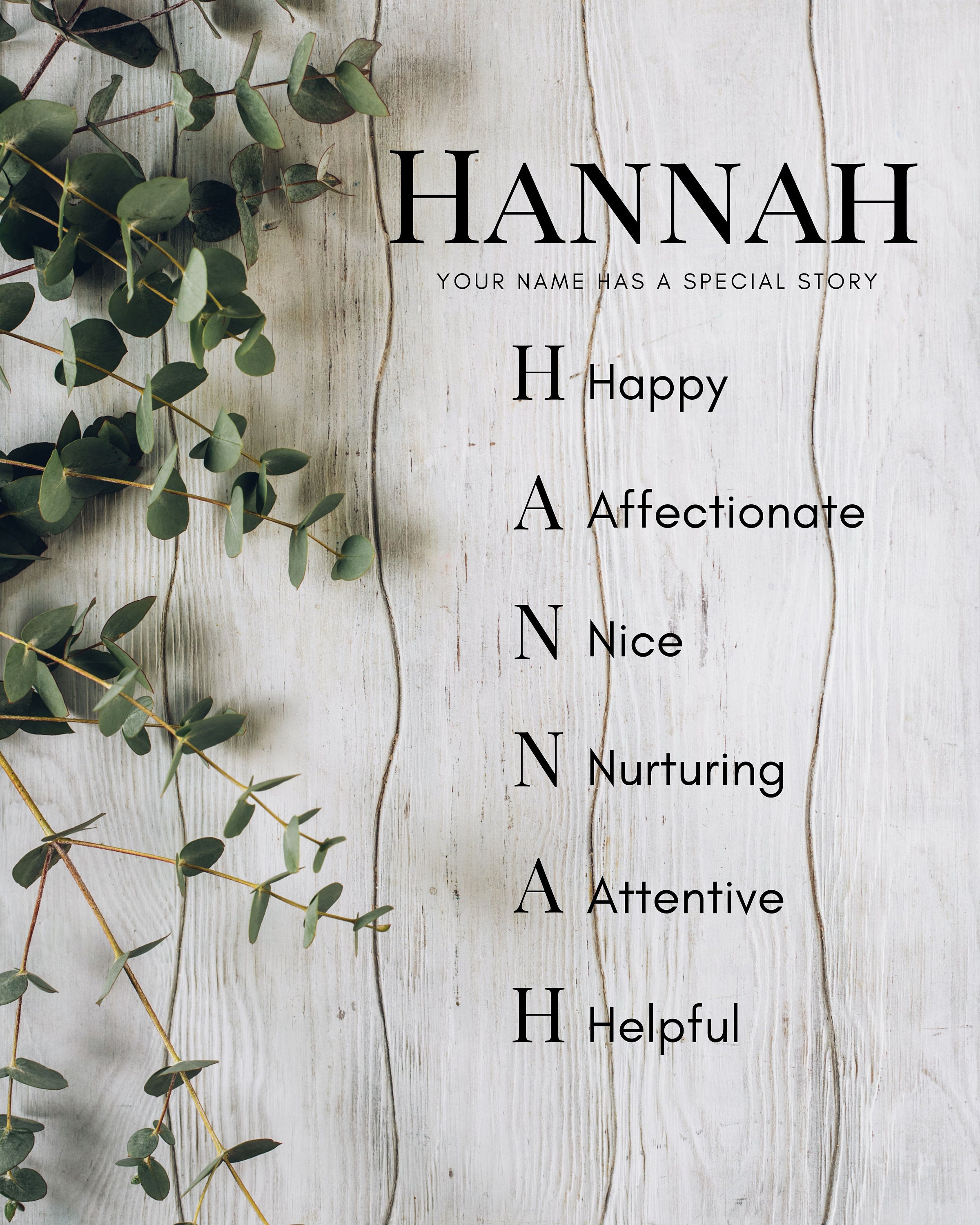 Eucalyptus Acrostic for Him or Her, Printable, Digital Download ...