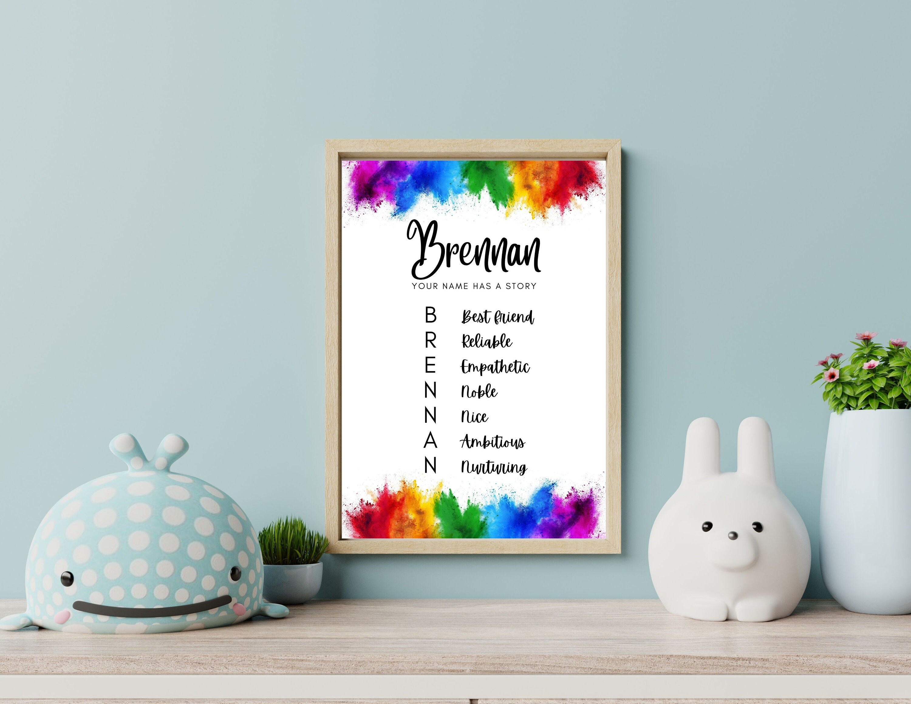 Rainbow Acrostic Personalized Name, Printable, Digital Download ...