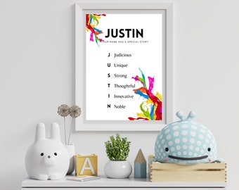 Acrostic Name Printable - Etsy