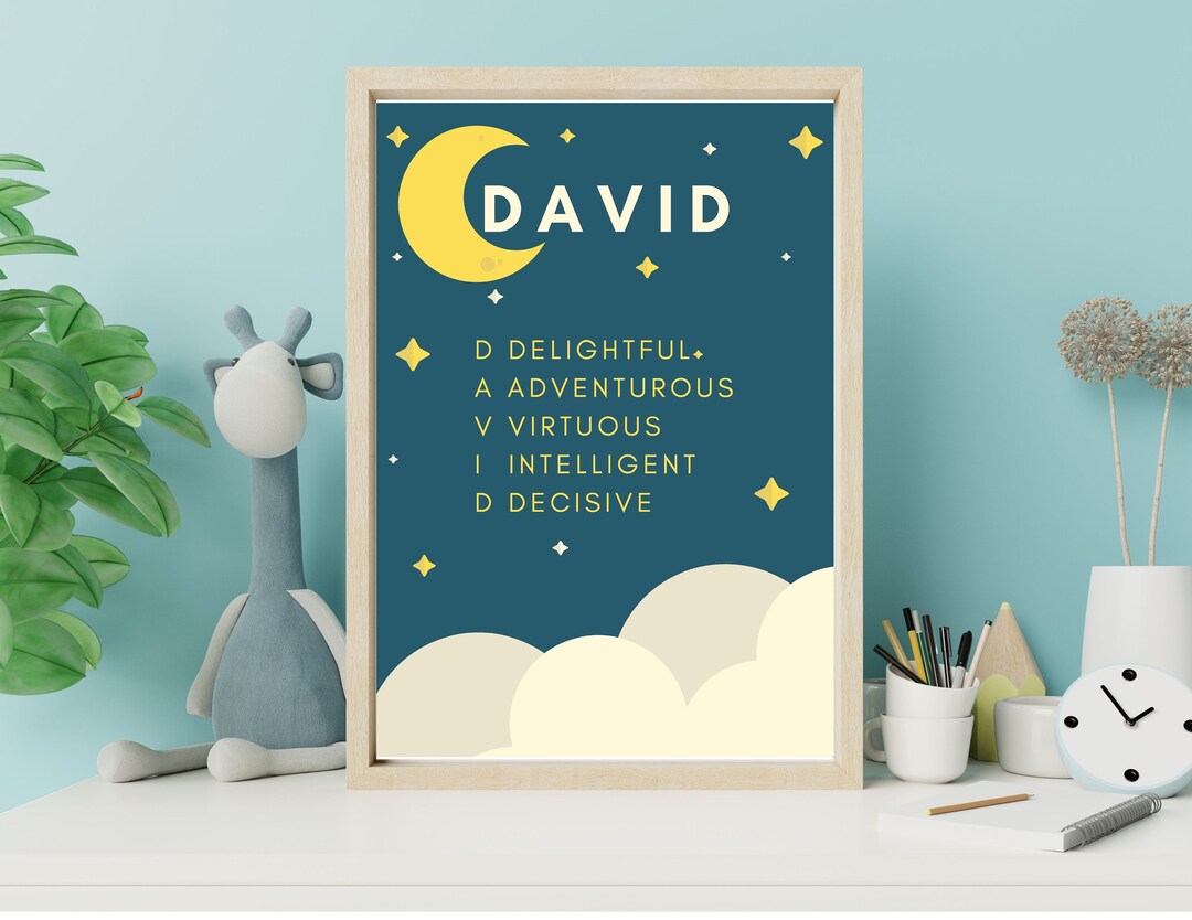 Moon Acrostic Personalized Name, Printable, Digital Download ...