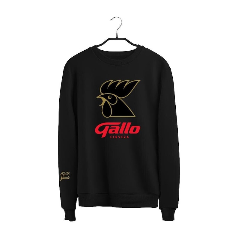 Gallo Beer-inspired Sweater: Guatemalan Cerveza Logo, Cotton-poly Blend ...