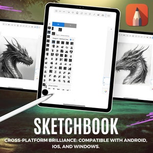 50 Dragon Procreate Brush Stamps: Tattoo & Digital Art Designs (digital ...