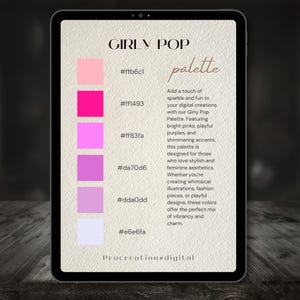 Girly Pop Digital Color Palette – 30 Vibrant & Playful Shades for ...