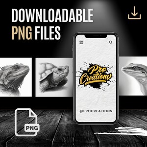 Animal Head Procreate Brush Stamps ‘reptile’ 100 Tattoo Designs ...