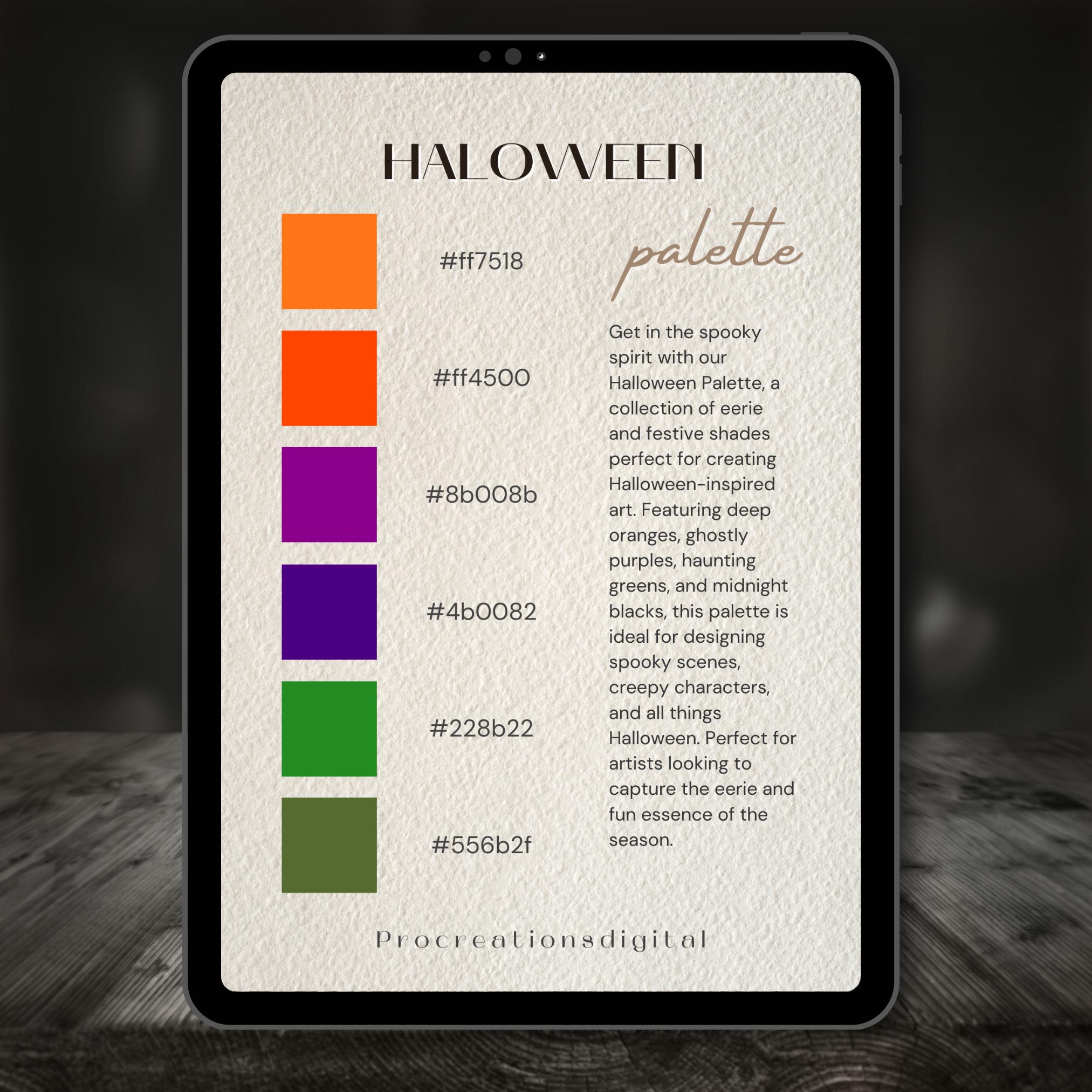 Spooktacular Halloween Color Palette – 30 Eerie & Enchanting Shades for ...