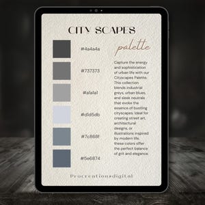 Cityscapes Digital Color Palette – 30 Urban-inspired Shades for Procreate Art - Etsy