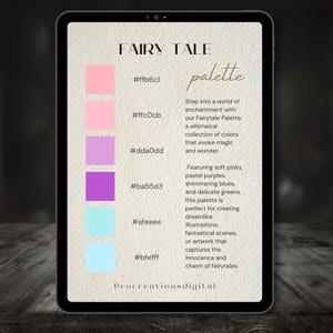 Fairy Tale Digital Color Palette – 30 Enchanting & Whimsical Shades for ...