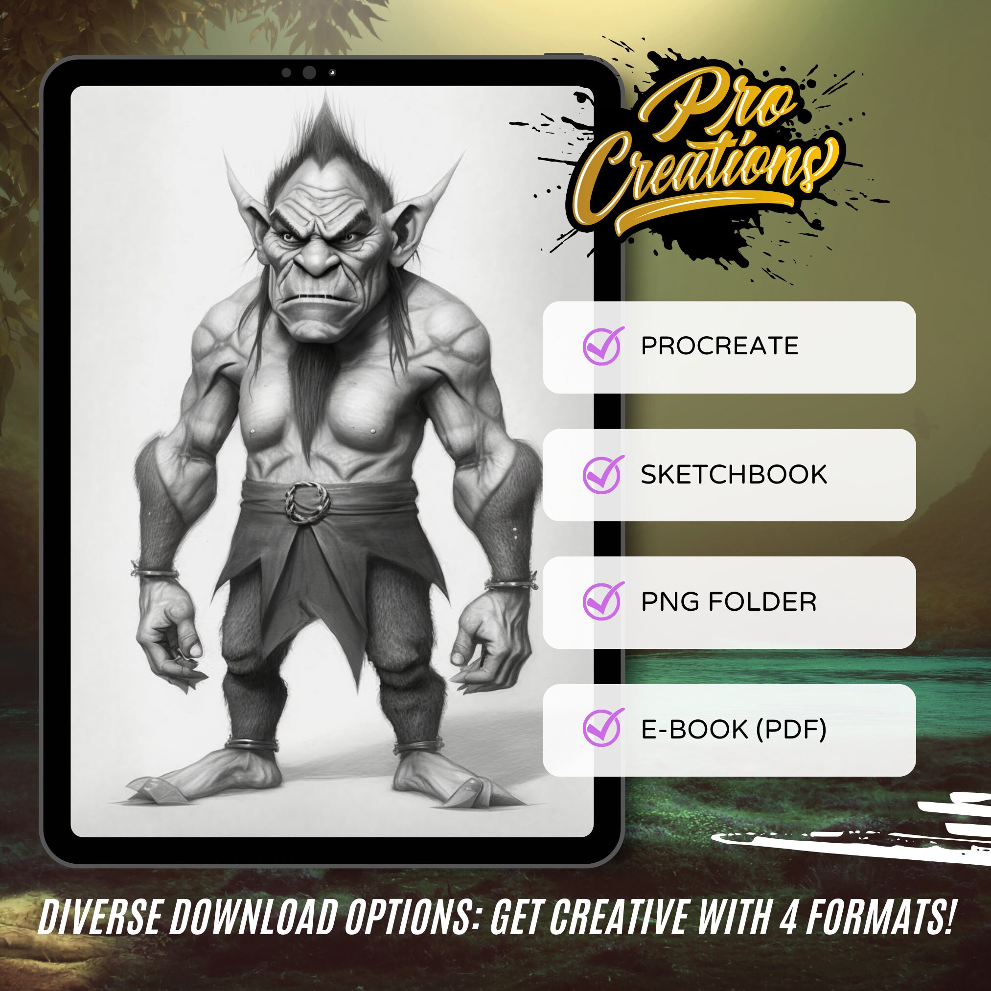 50 Troll Procreate Brush Stamps: Tattoo Designs (digital Download) - Etsy