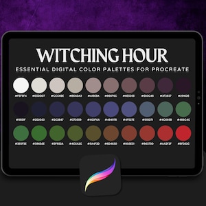 Witching Hour Procreate Color Palette – 30 Midnight Occult Tones for ...