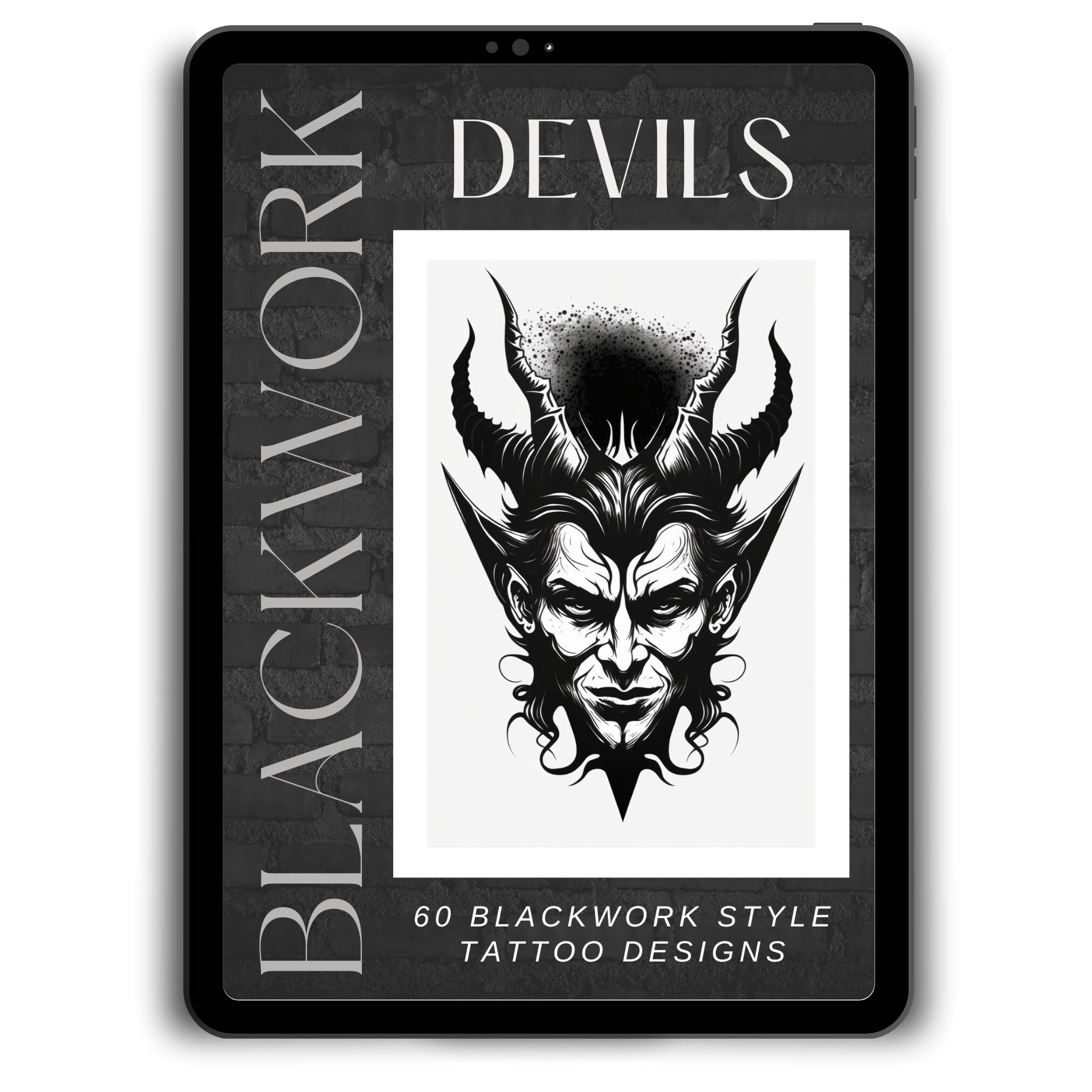 Blackwork Tattoo Designs 'devils' Tattoo Flash Sheet PDF Downloadable ...