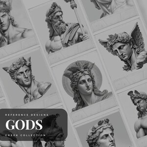 100 Greek Gods Procreate Brush Stamps Tattoo Designs Digital Art ...