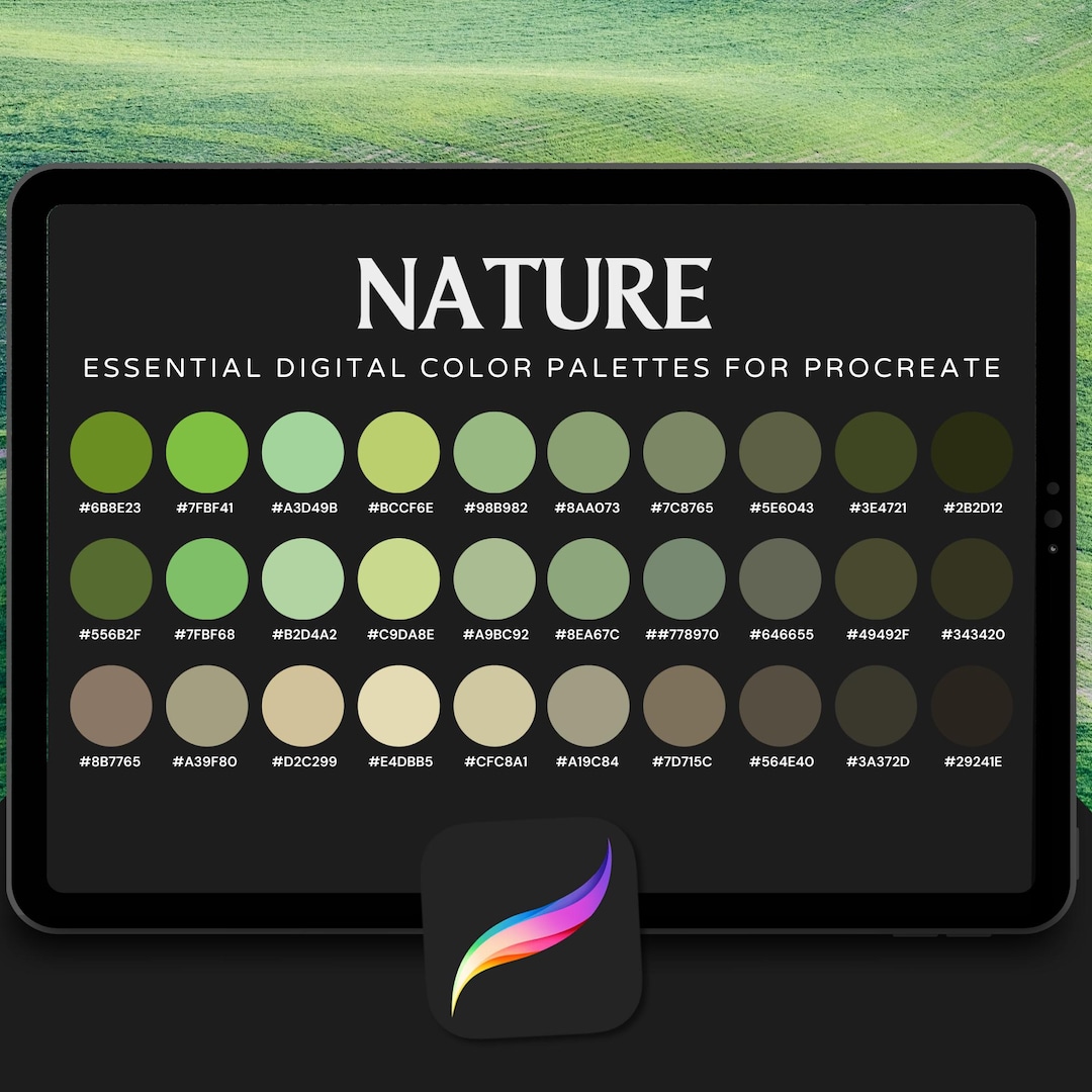 Nature-inspired Procreate Color Palette – 30 Organic Shades for ...