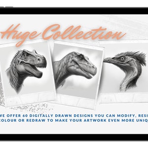 Animal Head Procreate Brush Stamps dinosaurs 60 Tattoo Designs ...