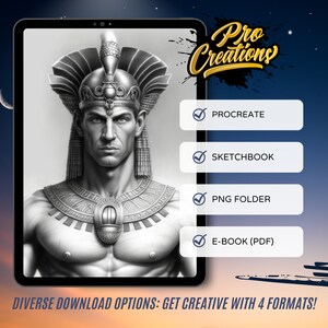50 Egyptian Gods Procreate Brush Stamps | Tattoo Designs | Digital Art ...
